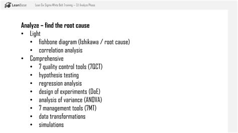 Modul 31 Analyze Phase Ppt