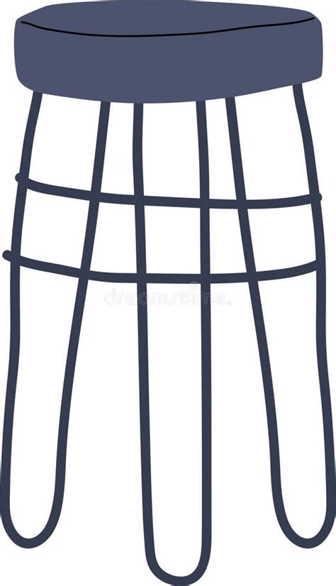 Handdrawn Stool Furniture Stock Vector Illustration Of Comfortable 354436358