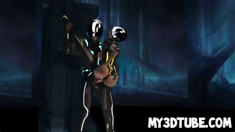 Busty D Cartoon Tron Babe Getting Fucked Hard