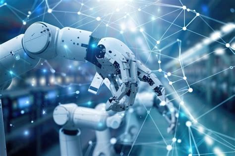 Premium Photo Modernizing Robot Arms For Digital Factory Automation In Industry 40