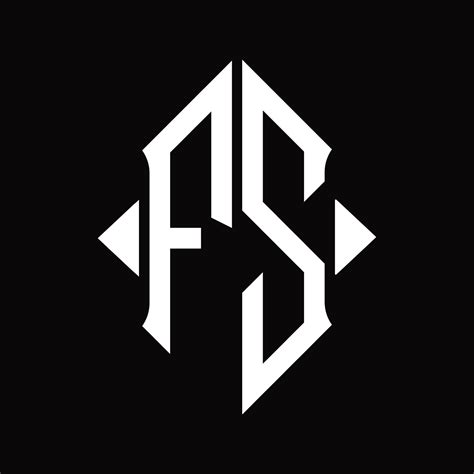 Fs Logo Monogram With Shield Shape Isolated Design Template 16338809