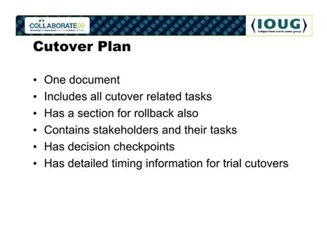 Cutover Plan V2 Pdf