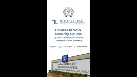 Prof Kameswari Chebrolu Shares Insights On Iitb Trust Labs Upcoming Web Security Course Youtube