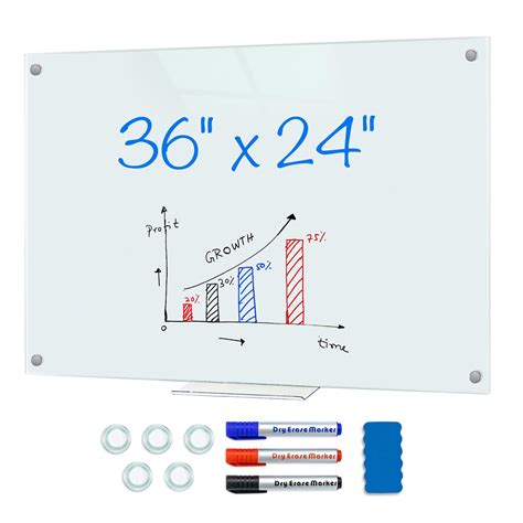 Buy Maxtek Magnetic Glass Whiteboard Dry Erase Board Magnetic Glass
