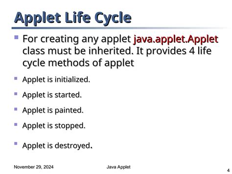Introduction To Java Applet And Life Cycle Of An Applet Ppt
