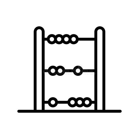 Abacus Linear Logo Mark In Black And White Stock Vector Illustration
