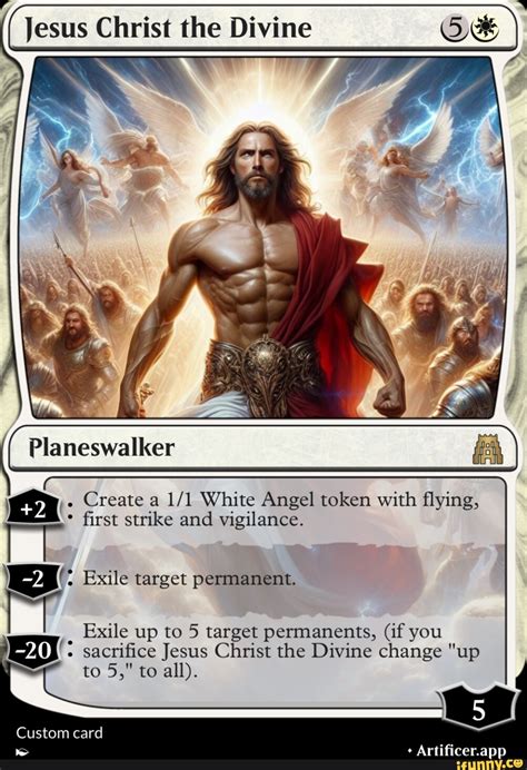 Jesus Christ The Divine An Planeswalker Create A White Angel Token
