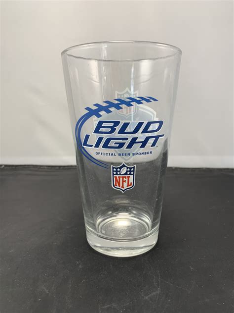 Bud Light Draft Glass Eight Pint Glass Set 4 Eight Elite Light