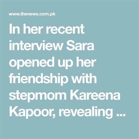 Sara Ali Khan Opens Up About Her Friendship With Stepmom Kareena Kapoor