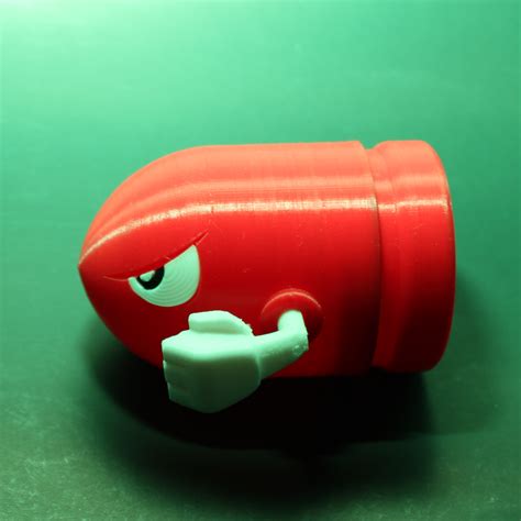 Stl File Bullet Bill Container Super Mario Bros・3d Printer Model To