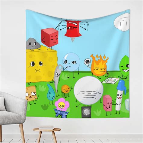 Battle For Dream Island Bfdi Wall Tapestry Wall Hanging Tapestries Decorative Wall Blanket