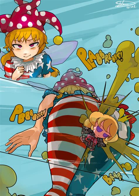 Rule 34 American Flag Blonde Hair Clownpiece Fart Fart Cloud Fart