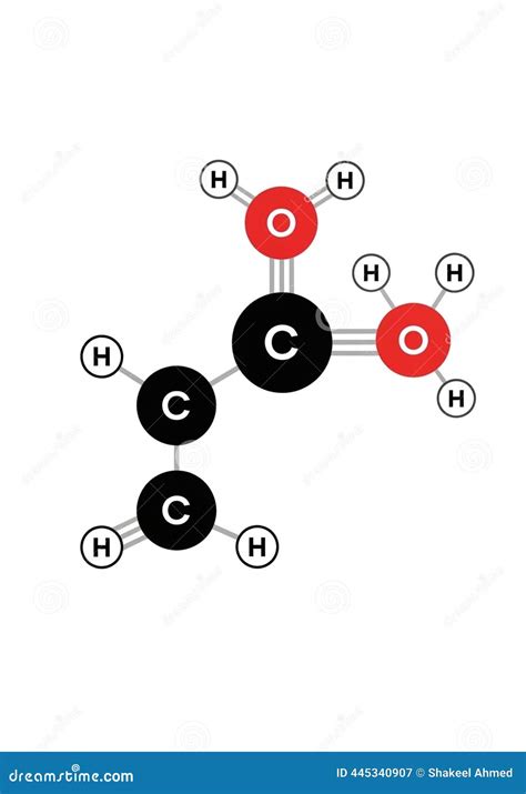 Propanoic Acid Propionic Acid Molecule It Is Short Chain Saturated