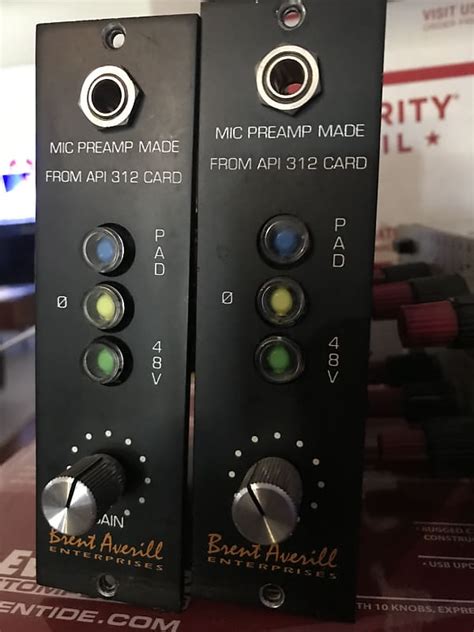 Pair Of Api 312 500 Series Mic Preamp Module 2020 Present Reverb