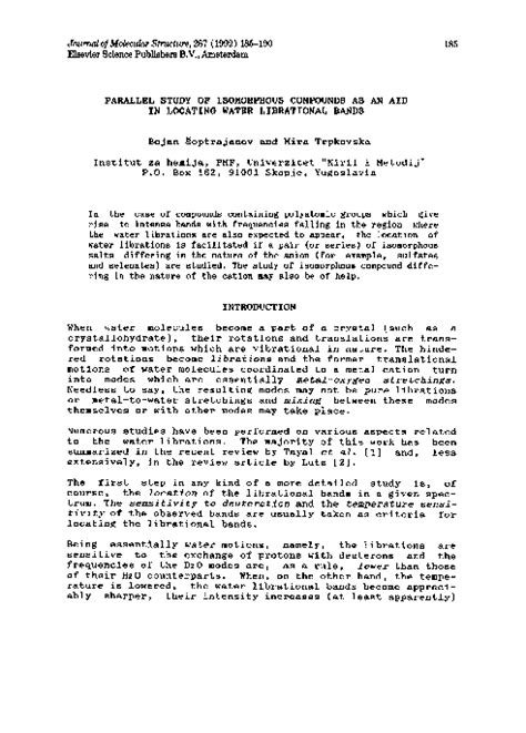 Pdf Parallel Study Of Isomorphous Compounds As An Aid In Locating