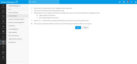 Password Manager Pro General Settings