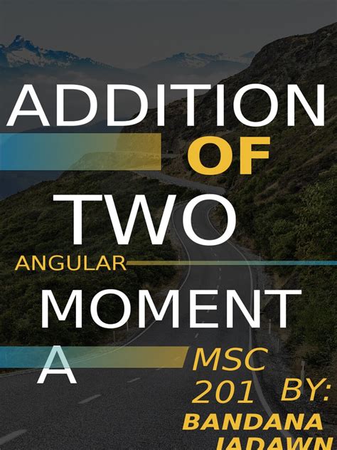Addition Of Angular Momentum Pdf