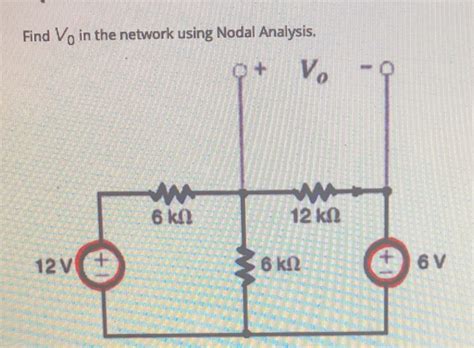 Solved Find Vo In The Network Using Nodal Analysis V M Chegg