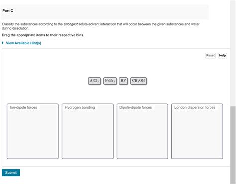 Solved Classify The Substances According To The Strongest