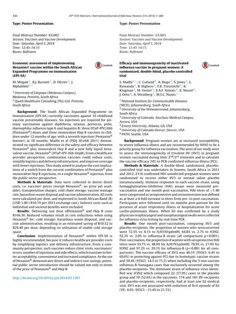 Pdf Economic Assessment Of Implementing Hexaxim® Vaccine Within The