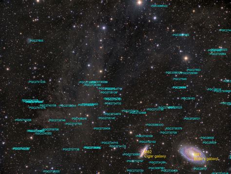 M82 Galaxy Star Map
