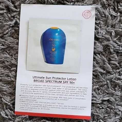 Shiseido Skincare 42 Shiseido Ultimate Sun Protector Lotion Spf 5 Sunscreen Sample Packette