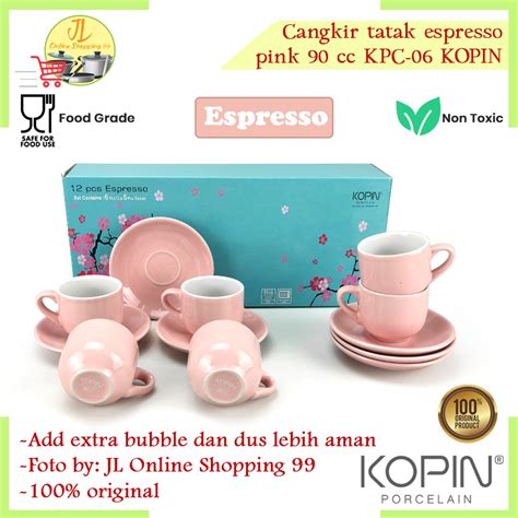 New Cup Set 6pairs Pink Espresso Kpc 06 Mini Coffee Cup Set 90ml Shopee Singapore