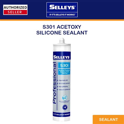 Selleys S301 Acetoxy Silicone Sealant 犀利牌乙酸硅密封剂 Blackclearwhite S301 300g Shopee Malaysia