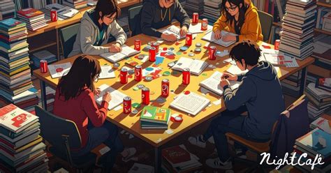 Students In Vibrant Academic Setting With Books An Ai Art