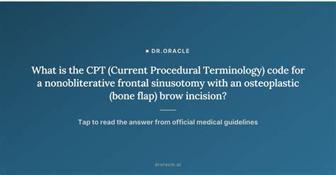 What Is The Cpt Current Procedural Terminology Code For A