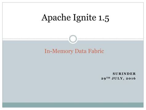Apache Ignite Datagrid Pptx