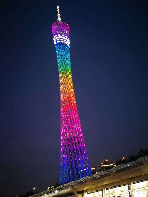 广州塔夜晚 广州塔小蛮腰 大山谷图库