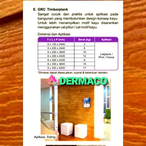 Jual Lisplang Grc 20 Cm X 4 M Grc Timber Plank Urat Kayu Papan Lisplank Shopee Indonesia