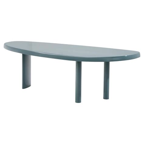 Charlotte Perriand Table En Forme Libre Sage Green Lacquered Wood By