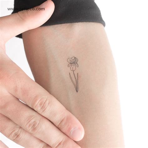 Small Iris Flower Tattoo