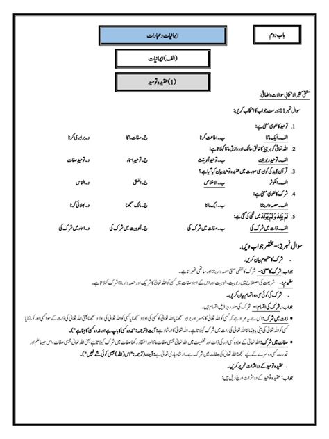 Aqeeda E Tauheed 2025 26 Pdf