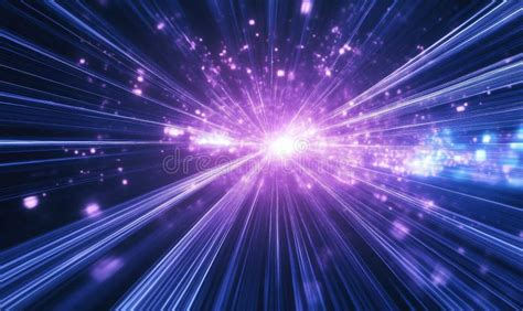 Vibrant Light Rays Emanating From Center Creating Cosmic Effect