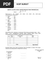 Berita Acara Stock Opname Persediaan Pdf