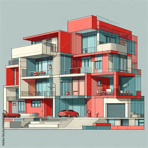 Building House Architecture Home Apartment Balcony Facade Sky