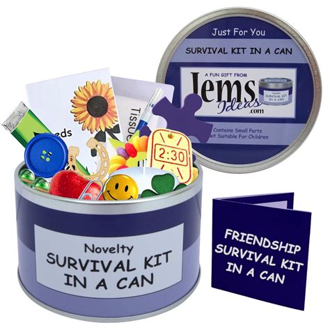 Friendship Survival Kit In A Can Fun T And Card For A Special Best