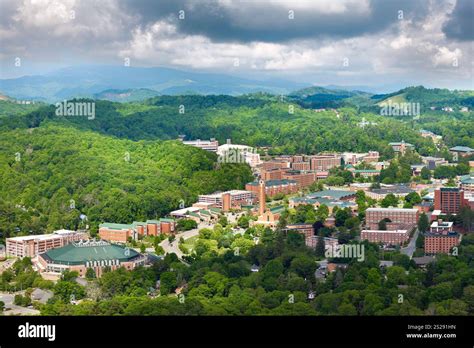 Aerial View Of Boone Old Historical Town In North Carolina Blue Ridge