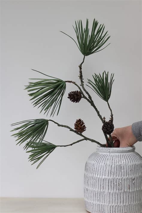 Faux Scots Pine With Pinecones Stem Ivy Grey Interiors