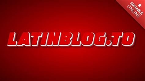 Latinblogto Efecto Futurista Rojo Generador De Efectos De Texto