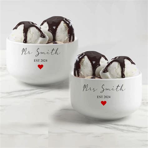 Personalized Wedding Ice Cream Bowls Best Ts Personalized