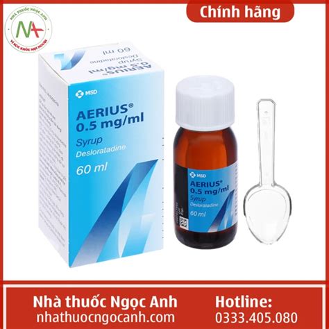 Thuốc Aerius 05mgml Mở Nắp Dùng Trong Bao Lâu Giá Bao Nhiêu Mua ở đâu