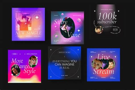 Grainy Gradient Instagram Post Social Media Ft Social And Instagram