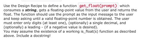 Solved Def Is Floats Try Floats Return True Except