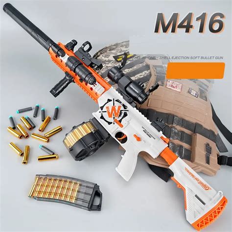 M416 Nerf Gun Electric Toy Gun Automatic Sniper Rifle Blaster With