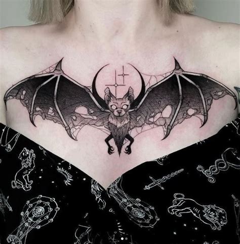 Bat Chest Tattoo Ideas