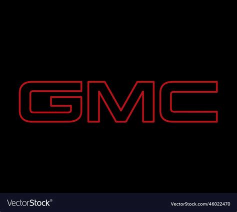 Gmc Brand Logo Car Symbol Name Red Design Usa Auto